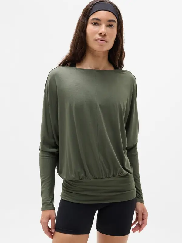 Athleta Dream Drape Long Sleeve Top - Jungle
