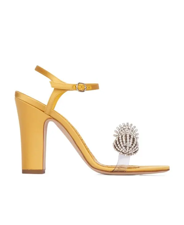 Manolo Blahnik Ostria 90mm Star-embellished Sandals - Yellow