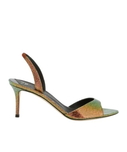 GIUSEPPE ZANOTTI Lilibeth Glitter Slingback Sandals - Nude