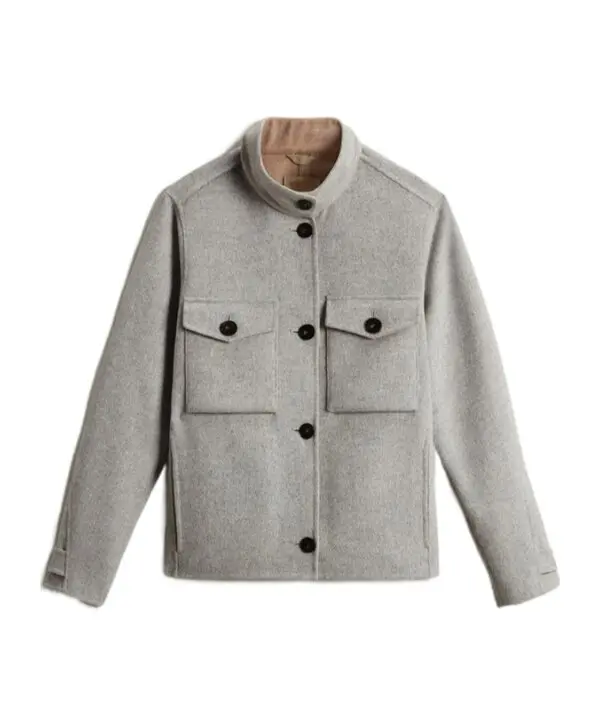 Woolrich Double Flap-pocket Long-sleeve Jacket - Light Gray