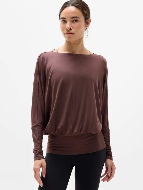 Athleta Dream Drape Long Sleeve Top - Nocturnal
