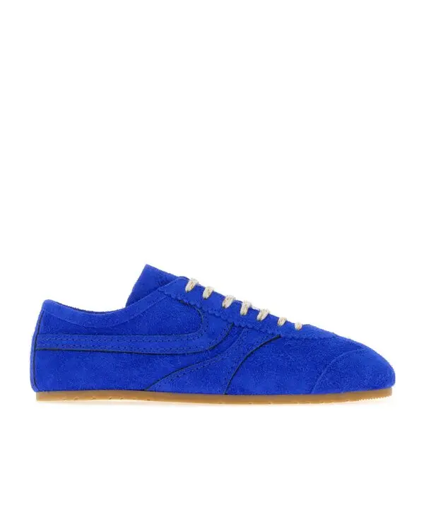 Dries Van Noten Flat-soled Suede Sneakers - Blue