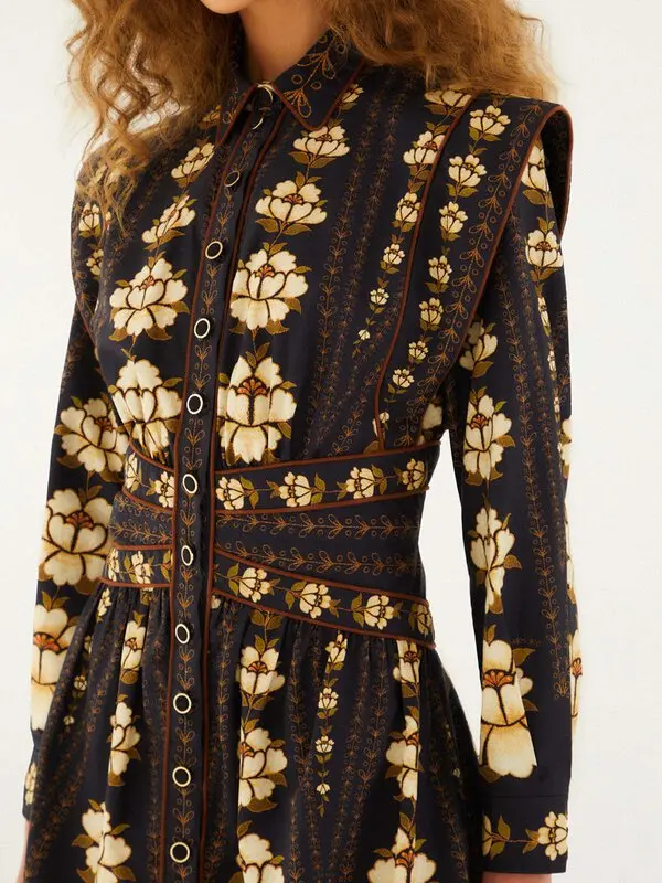 Farm Rio Floral Print Mini Dress