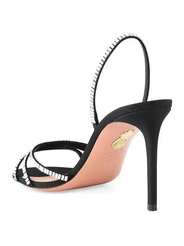 AQUAZZURA Crystal-embellished Slingback Sandals