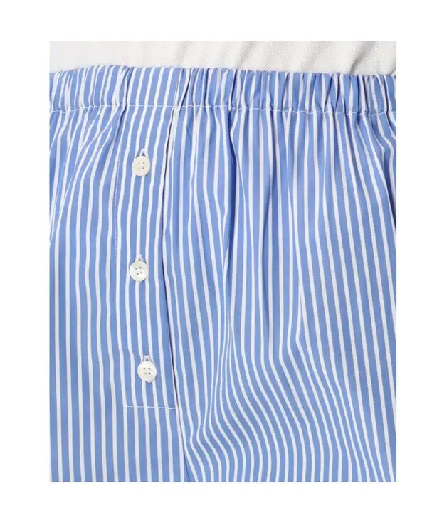 SPORTY  RICH Sporty Rich Popeline Striped Shorts