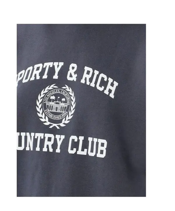 SPORTY  RICH Sporty Rich Varsity Logo Crew Neck Sweatshirt