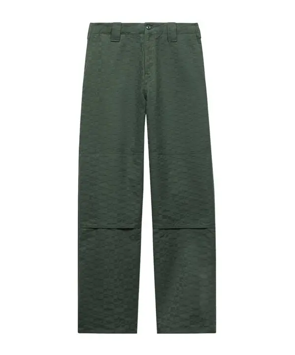 Kenzo Kenzogram' Double Knee Chino In Cotton - Deep Khaki