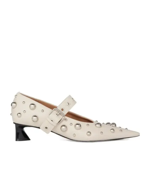 Stella McCartney Elsa Stud-embellished Pumps - White
