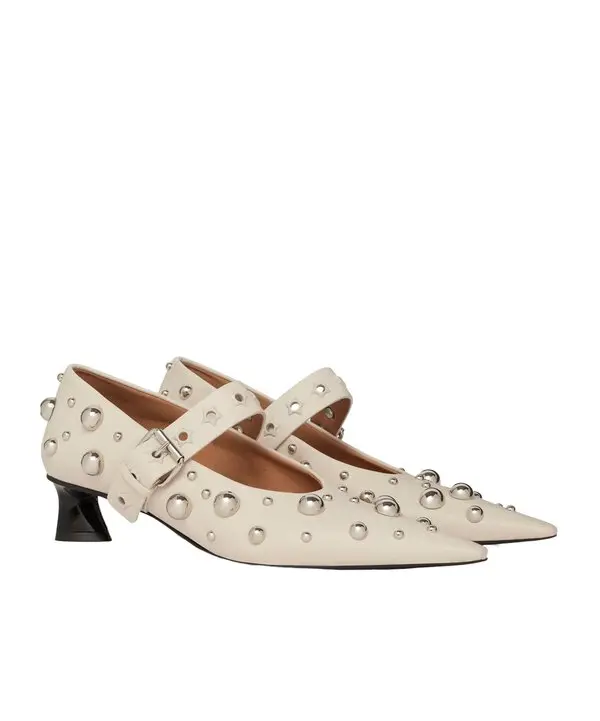 Stella McCartney Elsa Stud-embellished Pumps - White