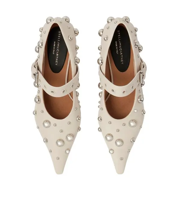 Stella McCartney Elsa Stud-embellished Pumps - White