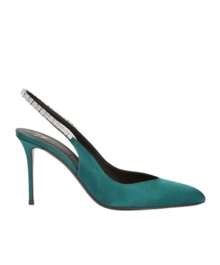 GIUSEPPE ZANOTTI Rachyl Chain Slingback Pumps - Blue