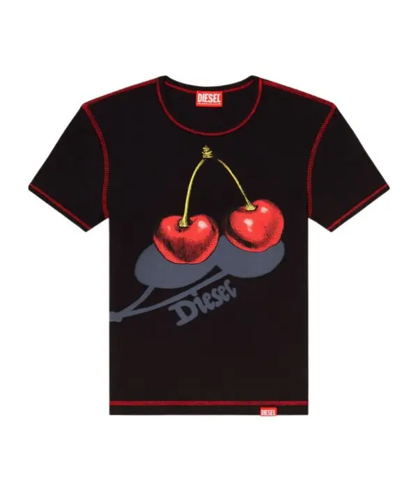 DIESEL® Cherry Print T-shirt - Black