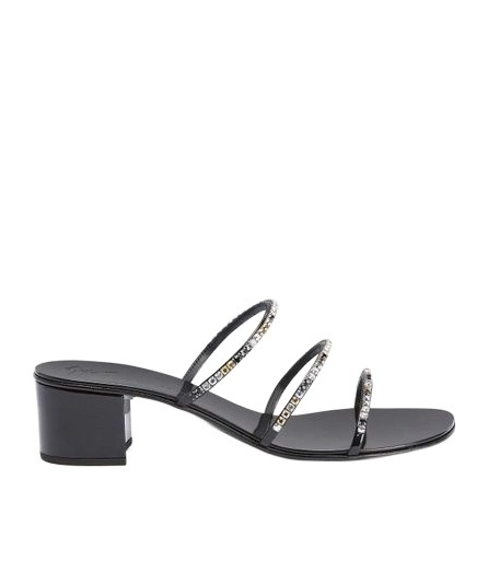 GIUSEPPE ZANOTTI Dark Colorful Embellished Sandals - Gray