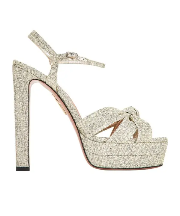 AQUAZZURA 130mm Nina Sandals - Silver