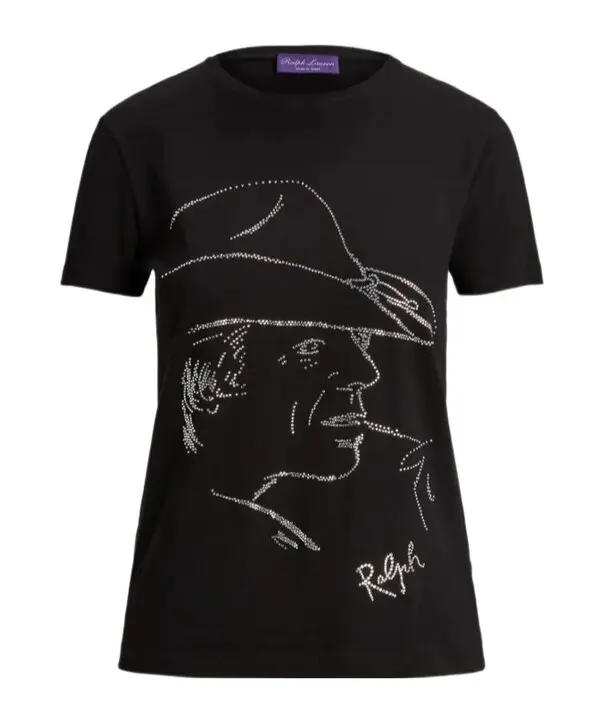 Polo Ralph Lauren Embellished-graphic T-shirt - Black