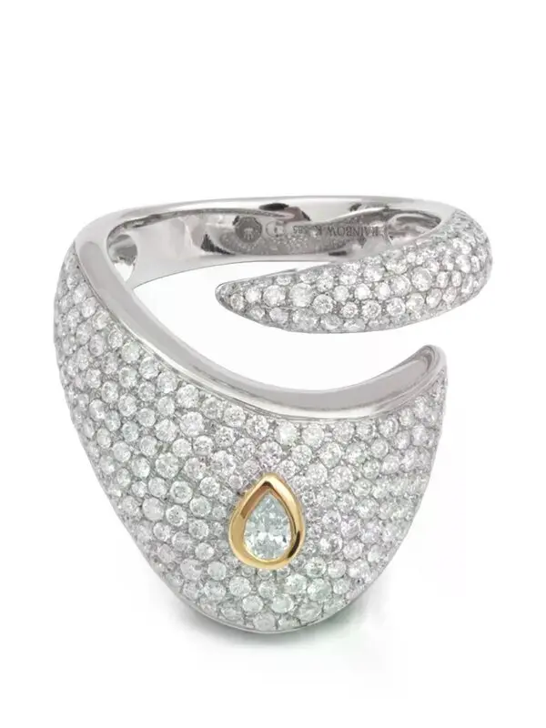 RAINBOW K Dune Diamond Ring - Silver