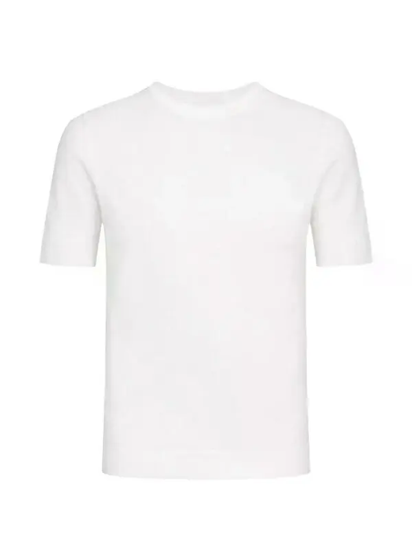 GRAN SASSO Crew-neck Knitted T-shirt - White