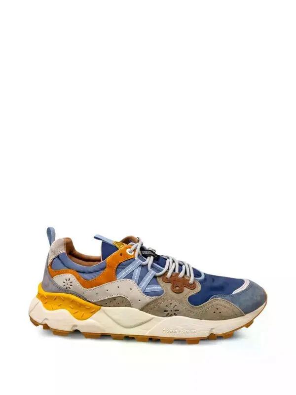 FLOWER MOUNTAIN Yamano 3 Panelled Sneakers - Blue