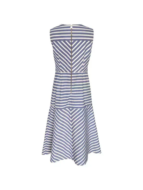 Carolina Herrera Striped Button-detail Midi Dress