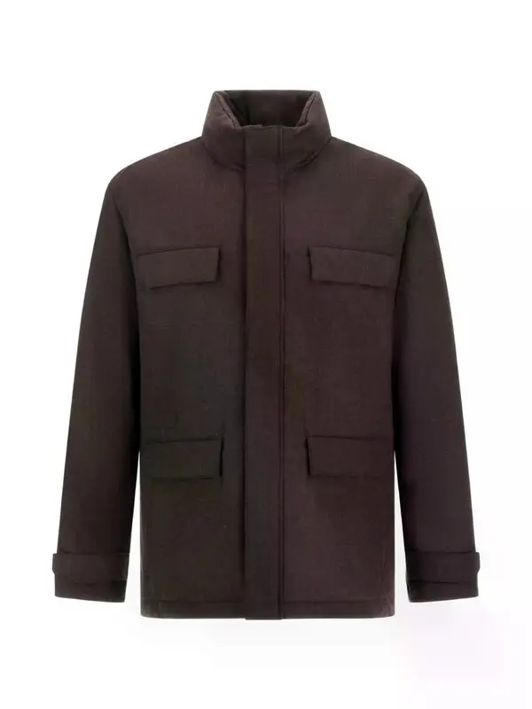 Herno Flannel Field Jacket - Brown