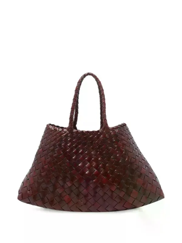 Dragon Diffusion Small Santa Croce Woven Leather Tote Bag