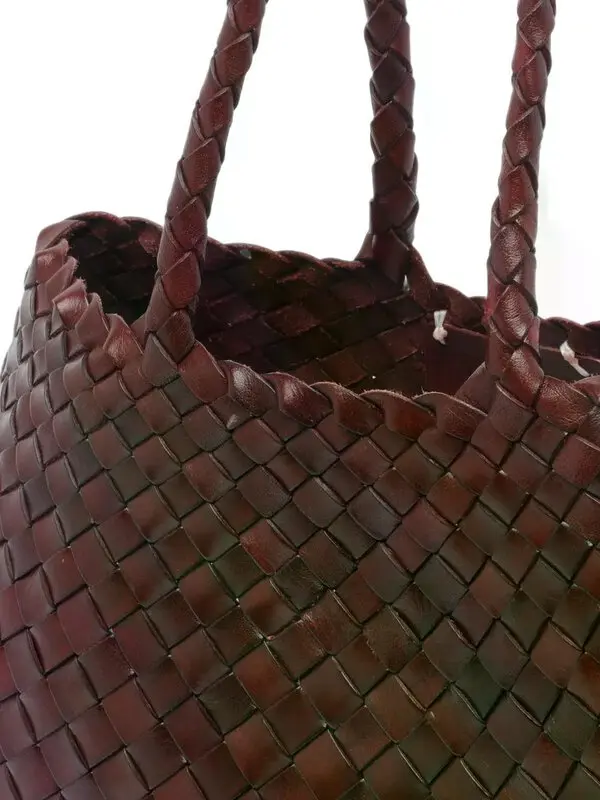 Dragon Diffusion Small Santa Croce Woven Leather Tote Bag