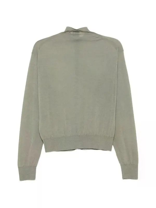 ALYSI Button-up Mock-neck Cardigan