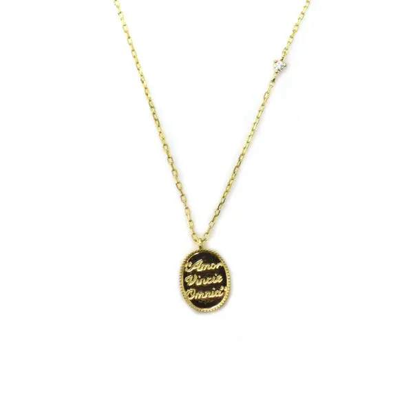 LA KAISER 14kt Gold "love Conquers All" Diamond Pendant - Yellow