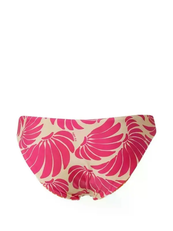 Farm Rio Banana Print Reversible Bikini Bottoms - Neutrals