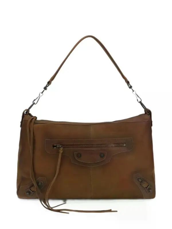 Balenciaga Le City Leather Shoulder Bag - Brown