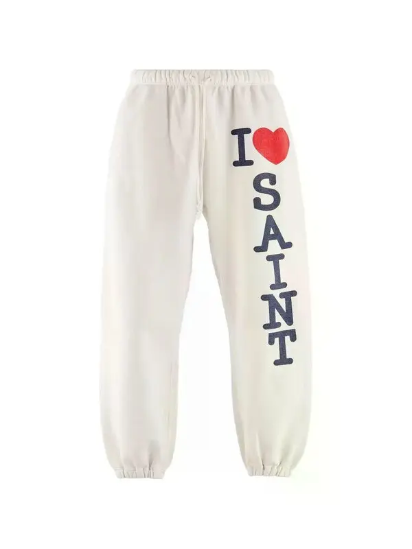 SAINT MXXXXXX Logo-print Track Pants - Neutrals