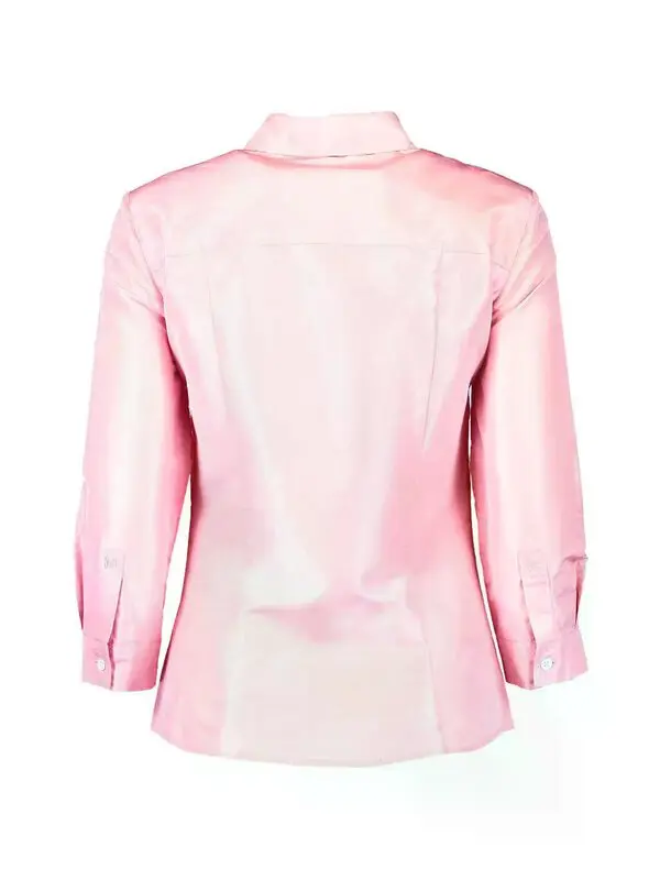 Carolina Herrera Taffeta Collared Shirt