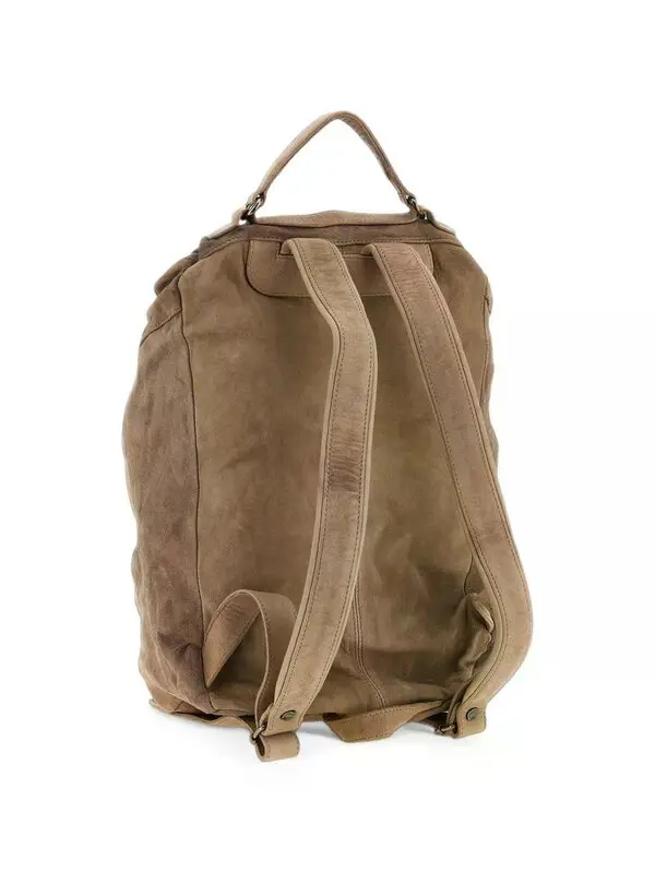 GIORGIO BRATO Wrinkled Effect Leather Backpack Bag