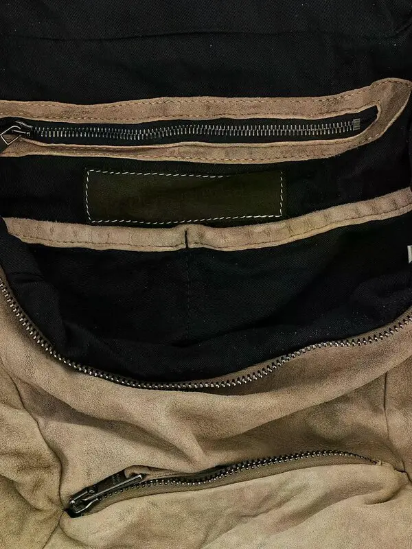 GIORGIO BRATO Wrinkled Effect Leather Backpack Bag