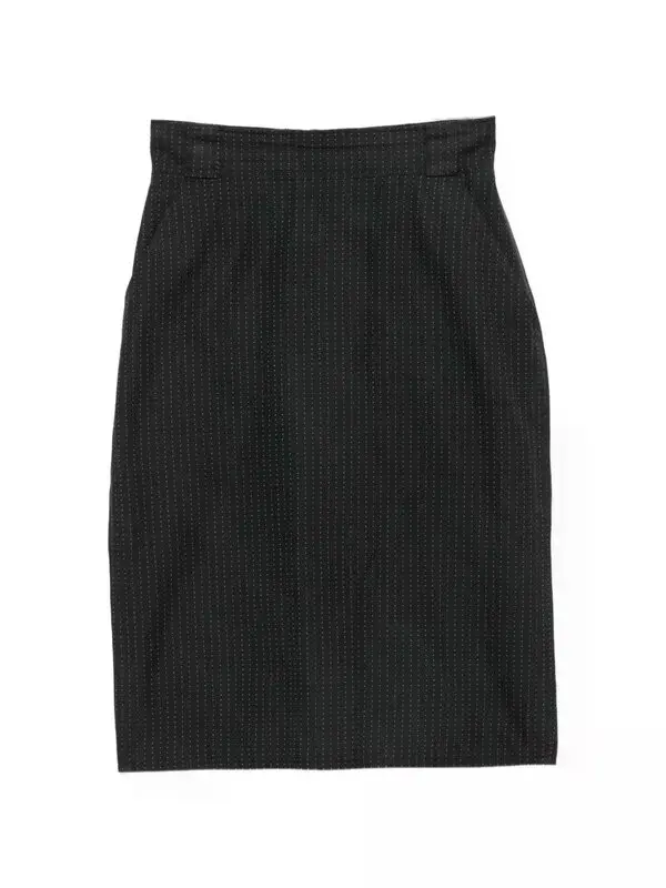 Versace 1970s Micro-pattern Midi Pencil Skirt