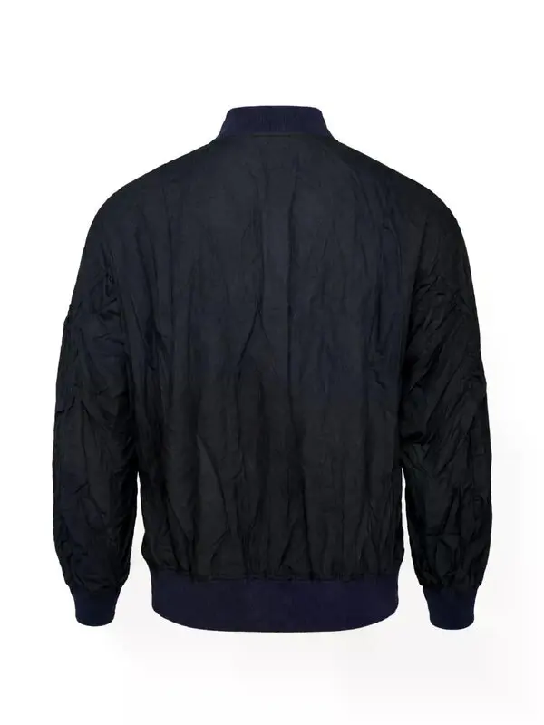 Comme Des Garçons Crinkled Zip-up Bomber Jacket