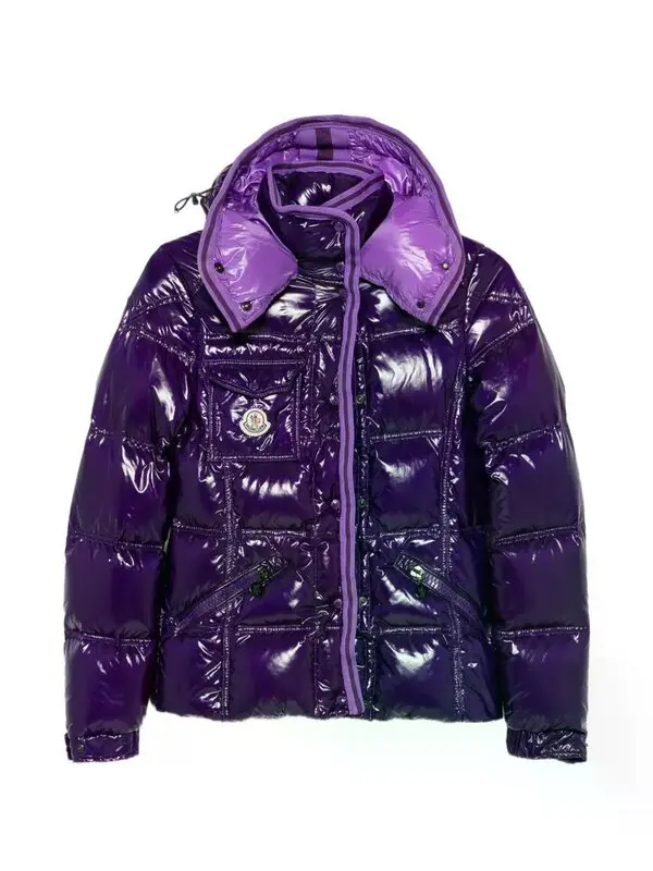 Moncler 2010s Quilted Hooded Jacket - Purple
