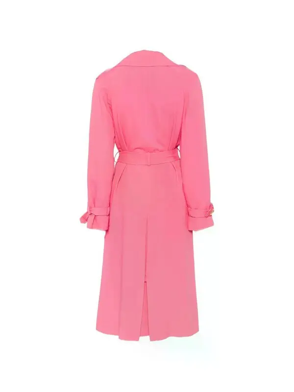 Moschino 2000s Heart-button Belted Overcoat
