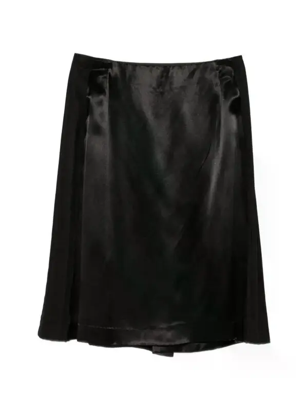 MAISON MARGIELA 1990s Satin-finish Panelled Skirt - Black
