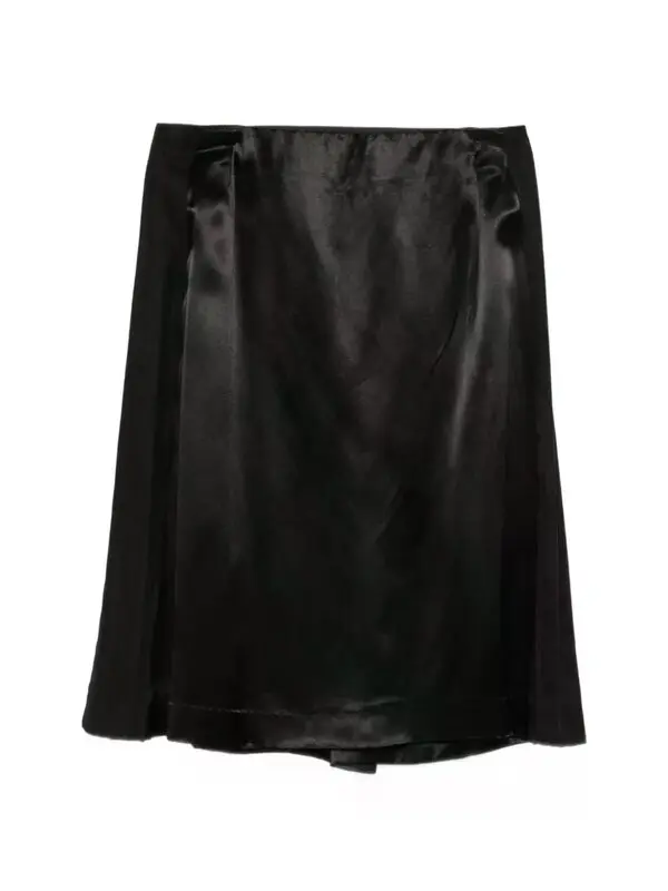 MAISON MARGIELA Satin-finish Panelled Skirt - Black