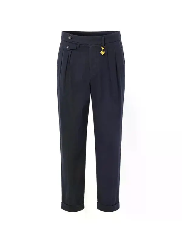 MANUEL RITZ Pleated Turn-up Trousers