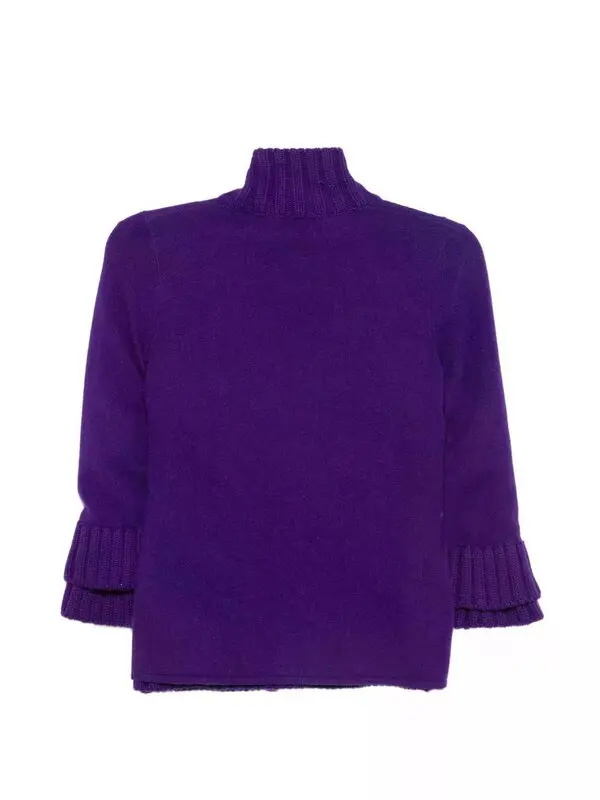 Miu Miu 2000s Ruffled-trim Cardigan And Sweater Set