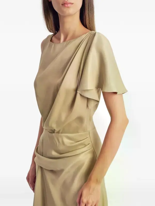 IRINA SCHROTTER Bridget Asymmetric Draped Dress