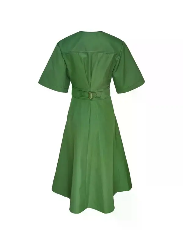 Carolina Herrera Belted Cotton Midi Dress