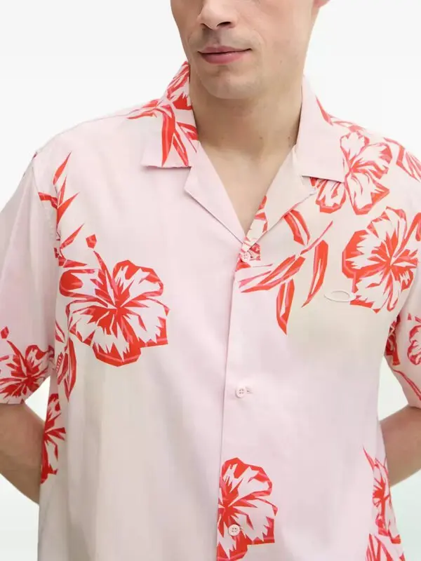 Oakley Hibiscus Breeze Floral-print Short-sleeve Shirt