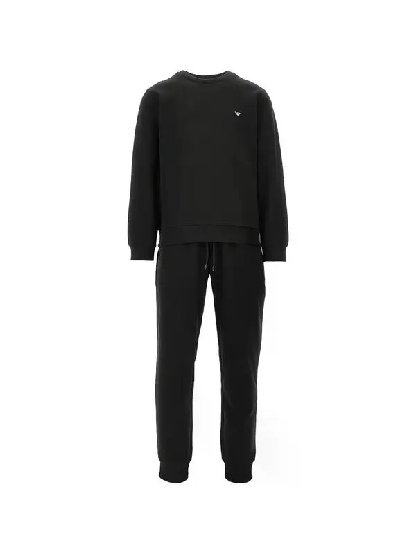 EA7 Logo-print Tracksuit - Black