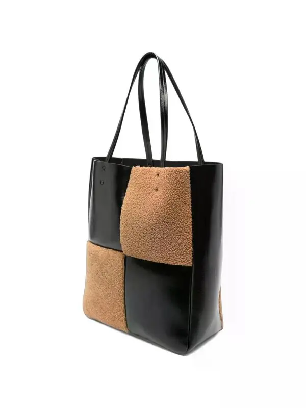 Khaite Patchwork Shearling-panel Tote Bag