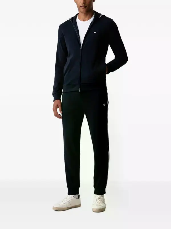 Emporio Armani Ea7 Zip-up Hoodie - Blue