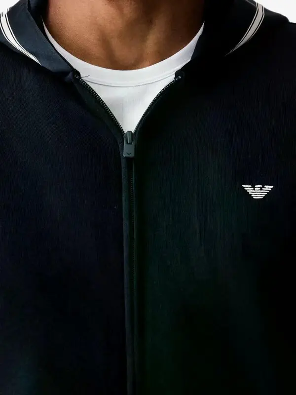 Emporio Armani Ea7 Zip-up Hoodie - Blue