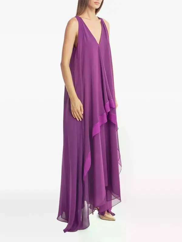 IRINA SCHROTTER Layered Chiffon Maxi Dress